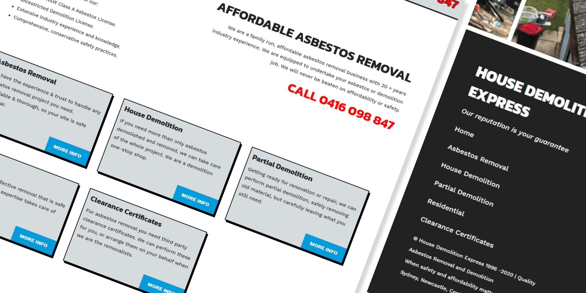 Web Design for Local Demolition Business Central Coast | MakeWeb