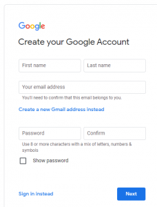 How to create a Google Account with an existing email address | MakeWeb